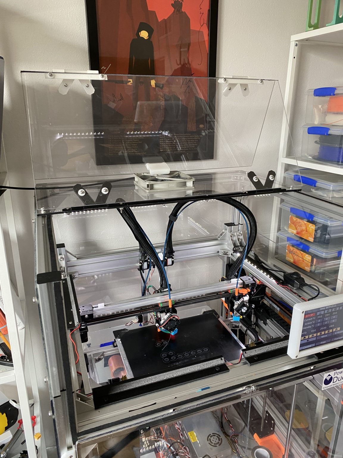 Finished! – My custom IDEX 3D printer is complete! – Interwebs of Joe
